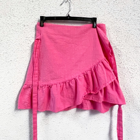 too-too | Skirts | Nwt Tootoo Pink Ruffled Wrap Mini Skirt | Poshmark